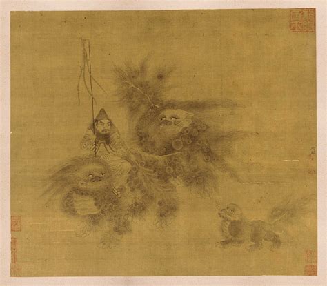 北宋 李公麟 传 训兽图页绢本27 6x31国画超高清大图原图扫描真迹全图书画图片下载