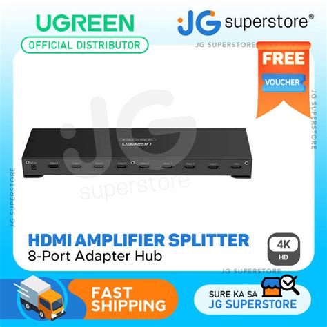 Ugreen 8 Port Hdmi Amplifier Splitter For Dvd Cable Box Pc Xbox Ps3
