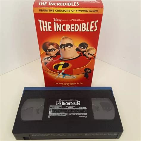 The Incredibles Vhs Tape Disney Pixar Animated Movie 2003 2005 Usa See