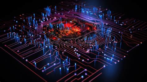 Futuristic Visualization Of A Fingerprint Emerging From A Digital