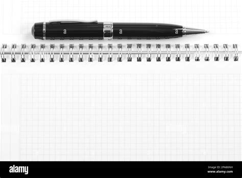 Pen And Notebook On White Background Stock Photo Alamy