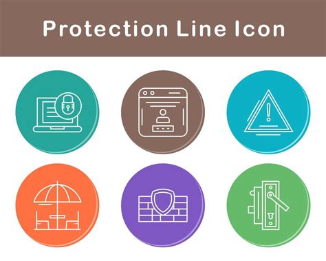 Proteccion Vector Icono Conjunto 21429523 Vector En Vecteezy