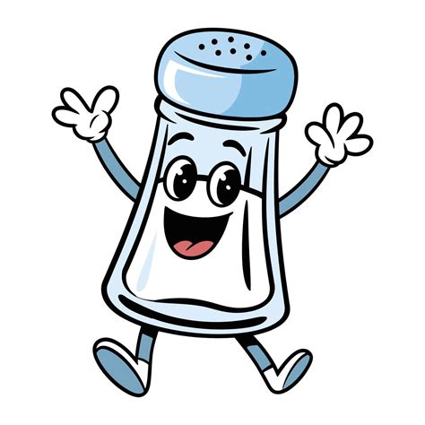Cheerful Salt Shaker Cartoon Character Illustration 54238309 Vector Art