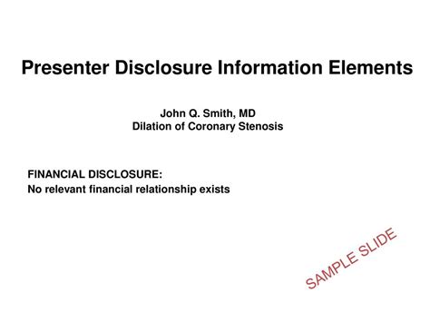 Disclosure Slides Template And Examples Ppt Download