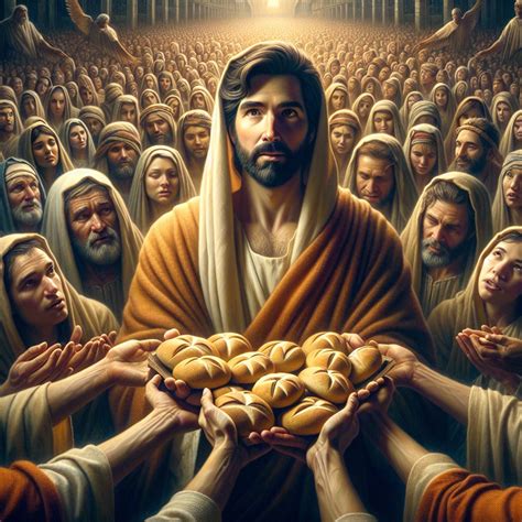 Jesus Feeding The 50 Bible Art