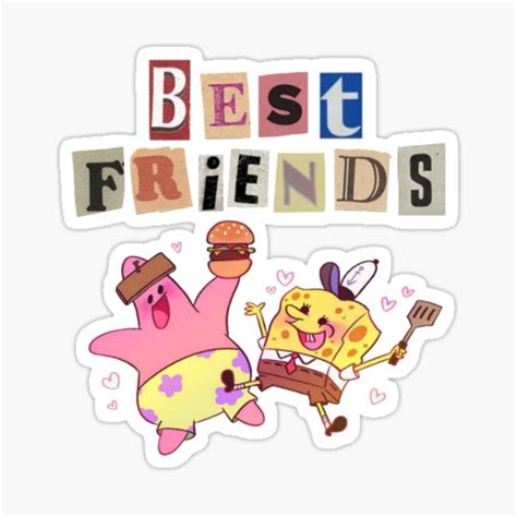 Spongebob And Patrick Sticker For Sale By Aureliatt Redbubble