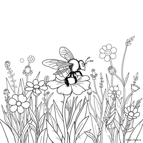 Honey Bee For Coloring
