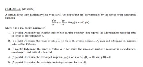 Solved A Certain Linear Time Invariant System With Input Chegg