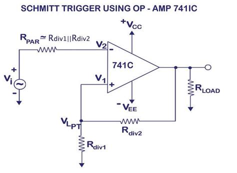 schmitt trigger circuit diagram using transistor