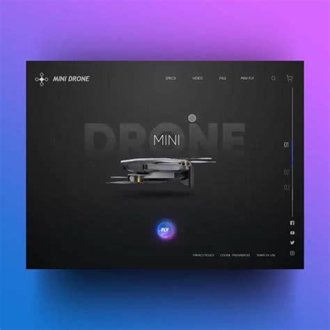 Mini Drone Ui Concept Ui Ux Animated Landing Page Design Artofit