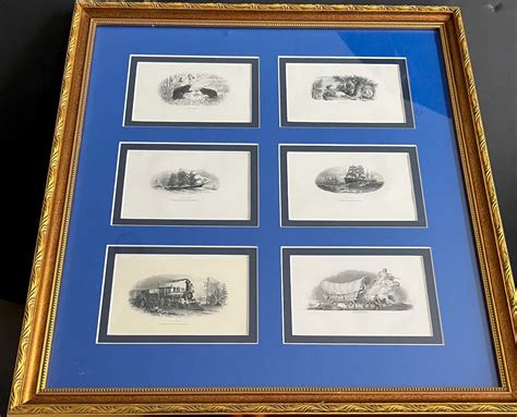 Vignettes Superb Frame Including 6 Different British American Bank