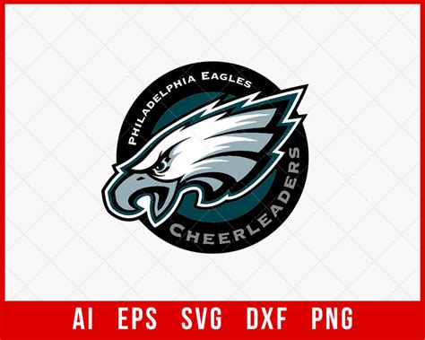 A Clipart Image Of The Philadelphia Eagles Logo Featuring A Fierce Eagle Head And Bold Lettering
