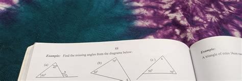 solved 88 example example find the missing angles from the diagrams
