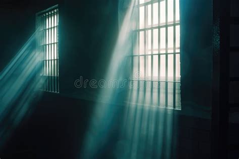 Sunlight Streaming Through The Windows Of A Jail Cell This Image Can