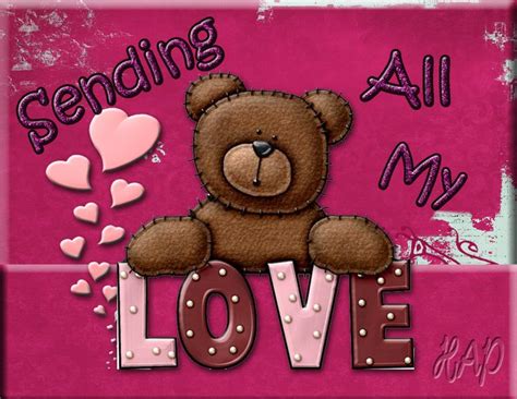 Sending All My Love Cute Teddy Bear Picture
