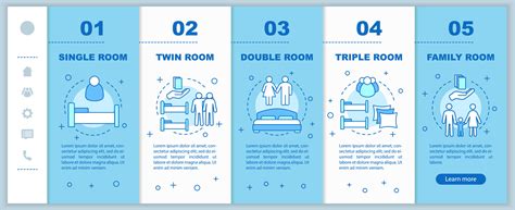 Room Types Onboarding Mobile Web Pages Vector Template Apartment