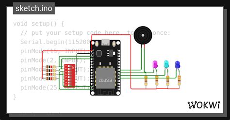 Input Output Dasar Wokwi ESP32 STM32 Arduino Simulator