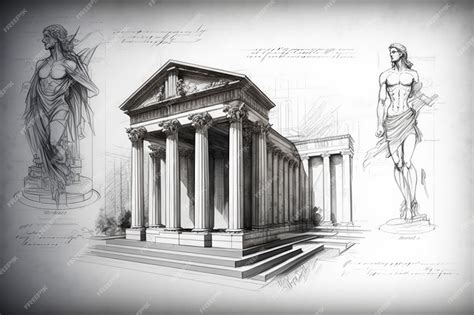 Ancient Greek Palaces Drawing