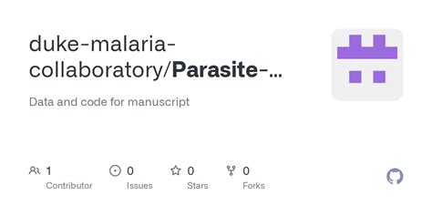 Github Duke Malaria Collaboratoryparasite Density And Transmission