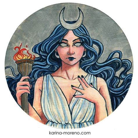 Selene Diosa Griega De La Pintura De La Luna ImpresiÓn Etsy