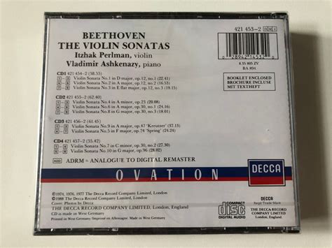 Beethoven The Violin Sonatas Itzhak Perlman Vladimir Ashkenazy