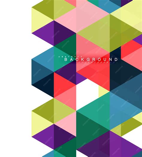 Premium Vector Multicolored Triangles Abstract Background Mosaic Tiles Concept
