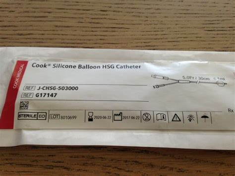 New Cook G17147 Silicone Balloon Hsg Catheter 5 0fr 30cm X