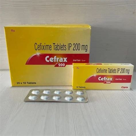 Cefrax Cefixime Tablet 200mg Packaging Size 1x10 At ₹ 110stripe In