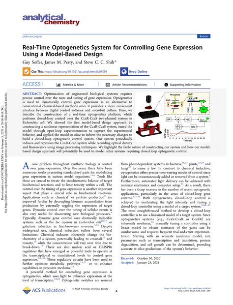 Pdf Real Time Optogenetics System For Controlling Gene Expression