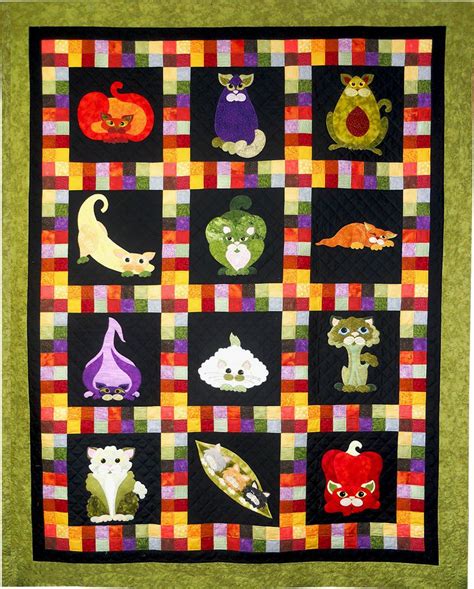 Garden Patch Cats Quilt Block Of The Month