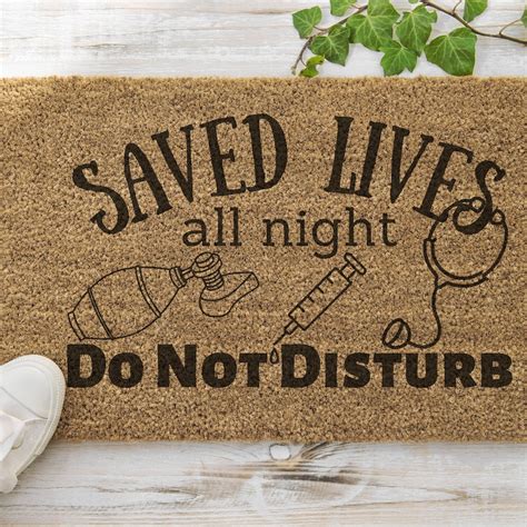 Do Not Disturb Doormat Nightshift Healthcare Worker T For Nurse T