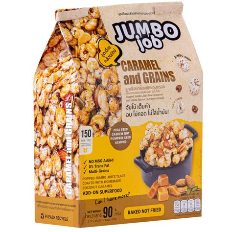 Jumbojob Popped Jumbo Jobs Tears Caramel And Grains Flavour 90g