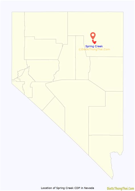 Map Of Spring Creek Cdp Nevada Thong Thai Real