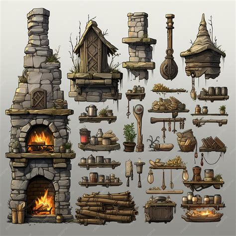 Premium Photo Fireplace And Chimney Game Assets