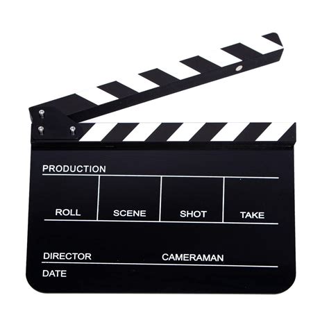 Acrylic Plastic Clapper Board 30x24cm Director Film Clapboard Easy Cut