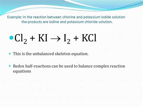 Chlorine Potassium Iodide Symbol Equation At Christy Sample Blog