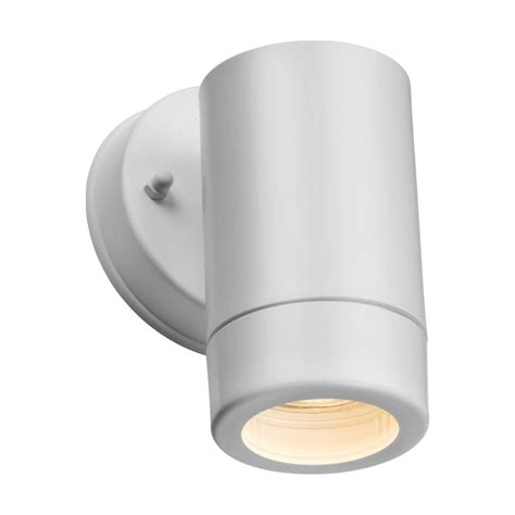 Knightsbridge Eamon Polycarbonate Single Outdoor Wall Light White