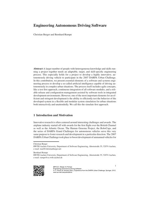 pdf engineering autonomous driving software