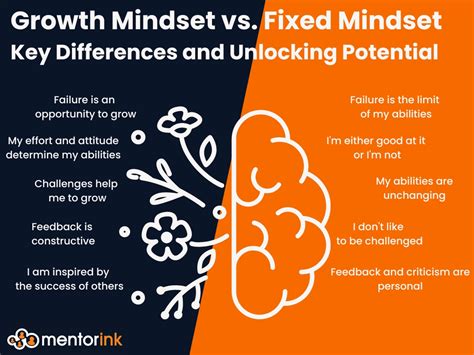 Growth Mindset Vs Fixed Mindset Mentorink