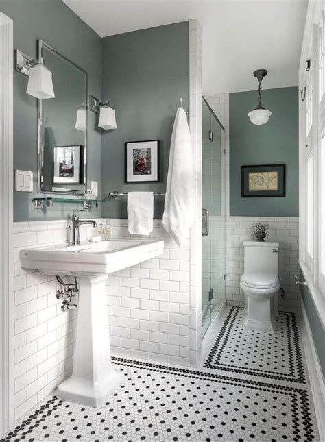 Black And White Bathroom Floor Decor