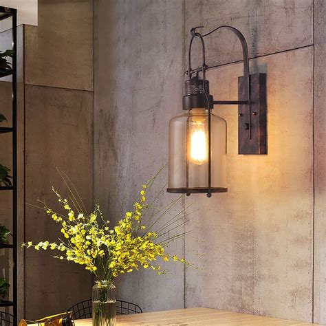 Miumaeov Industrial Lantern E27 Led Antique Rust Indooroutdoor Corded