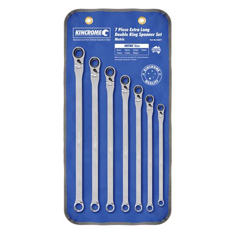 Extra Long Double Ring Spanner Set 7 Piece Kincrome Tools Kincrome