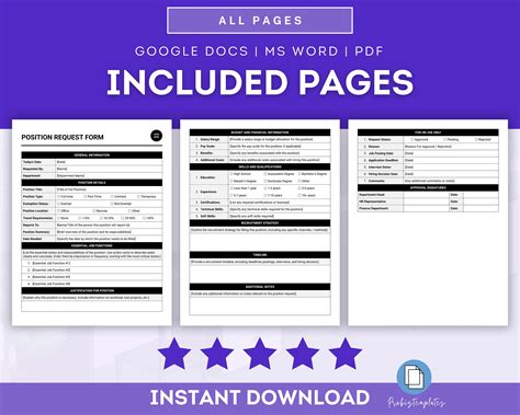 Hr Position Request Form Template Job Opening Request Form Job