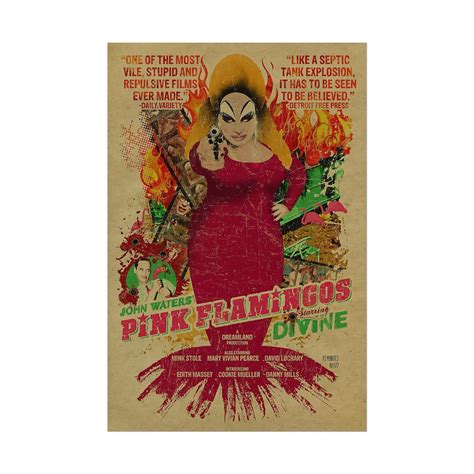Pink Flamingos Movie Poster John Waters Wall Art Divine Rare Movie