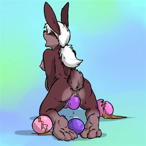 Rule 34 Aggrobadger Anthro Anus Breasts Candy Caramel Chocolate Closed Eyes Easter Bunny Egg