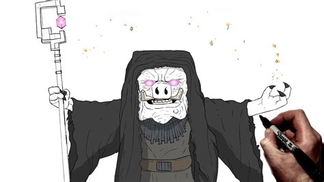 How To Draw Malgosha Step By Step Minecraft Movie Youtube