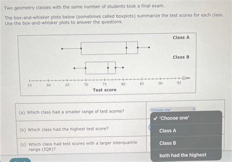 Solved Two Geometry Classes With The Same Number Of Students