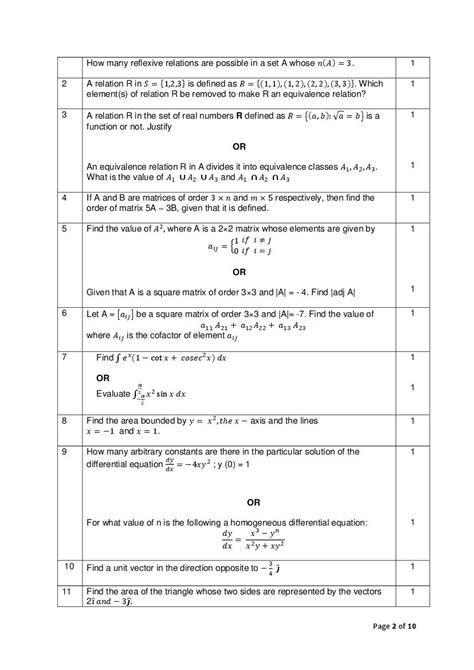 Cbse Class 12 Mathematics Sample Paper 2021 With Marking Scheme