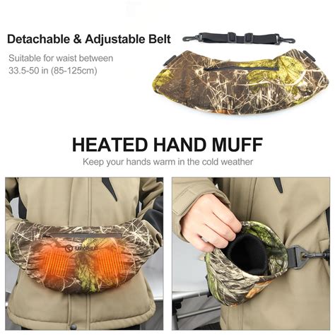 Hunting Hand Warmer Electric Heated Hand Muff Warmer Usb Powered With 3 Heat Levels For