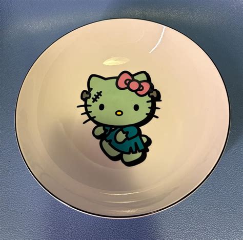 New Unused 2025 Sanrio Hello Kitty Halloween Frankenstein Ceramic Bowl